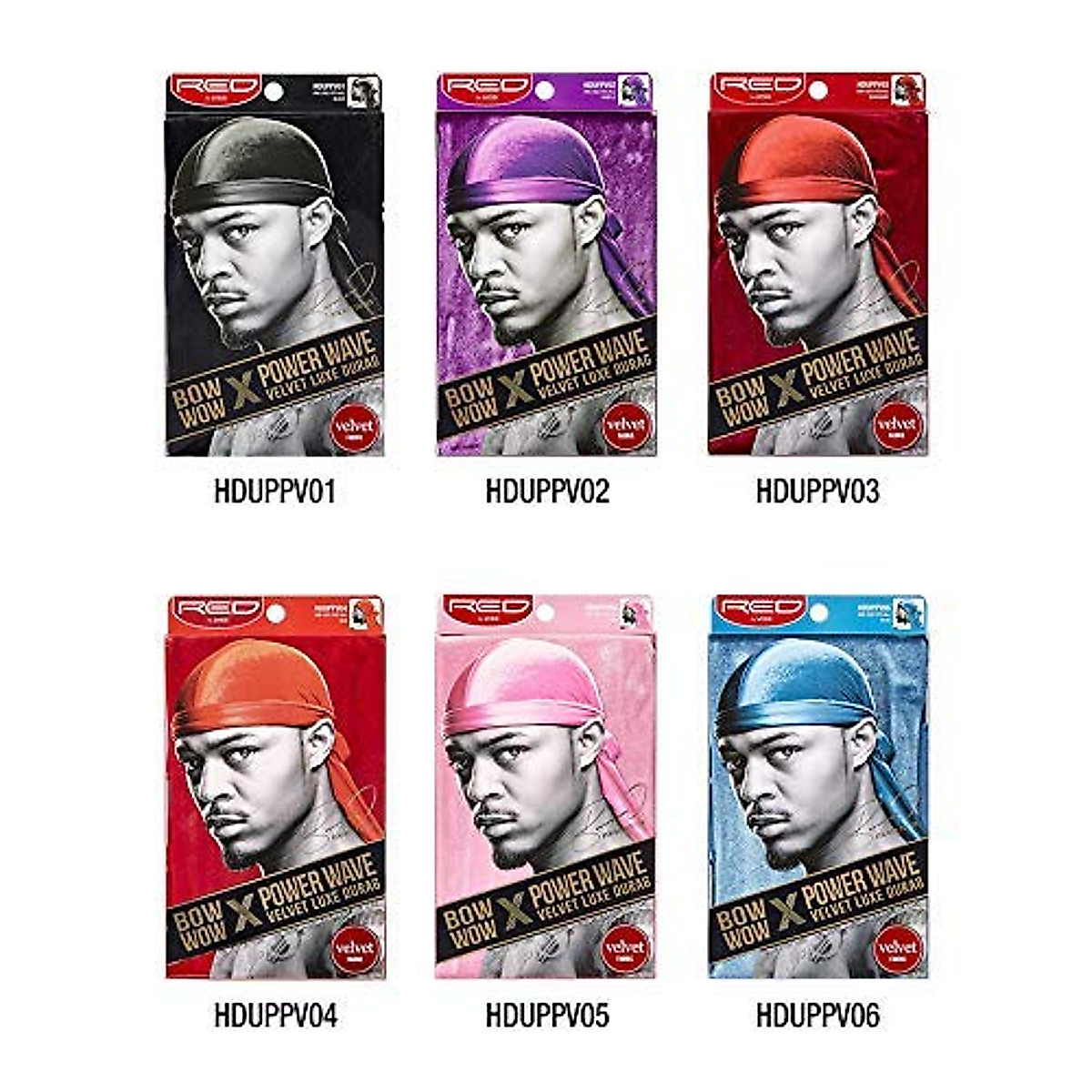 KISS RED Bow Wow Power Wave Velvet Luxe Durag (Burgundy)