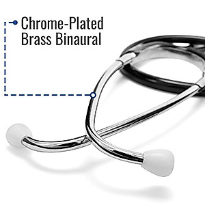 MABIS Spectrum Series Lightweight Nurse Stethoscope, Black, 30 Inch