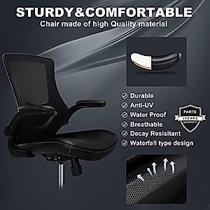 Misolant Drafting Chair, Tall Office Chair for Standing Desk, Office Chair Ergonomic Desk Chair with Height, Adjustable Lumbar Support and Footrest, Tall Adjustable Office Chair, (Black)