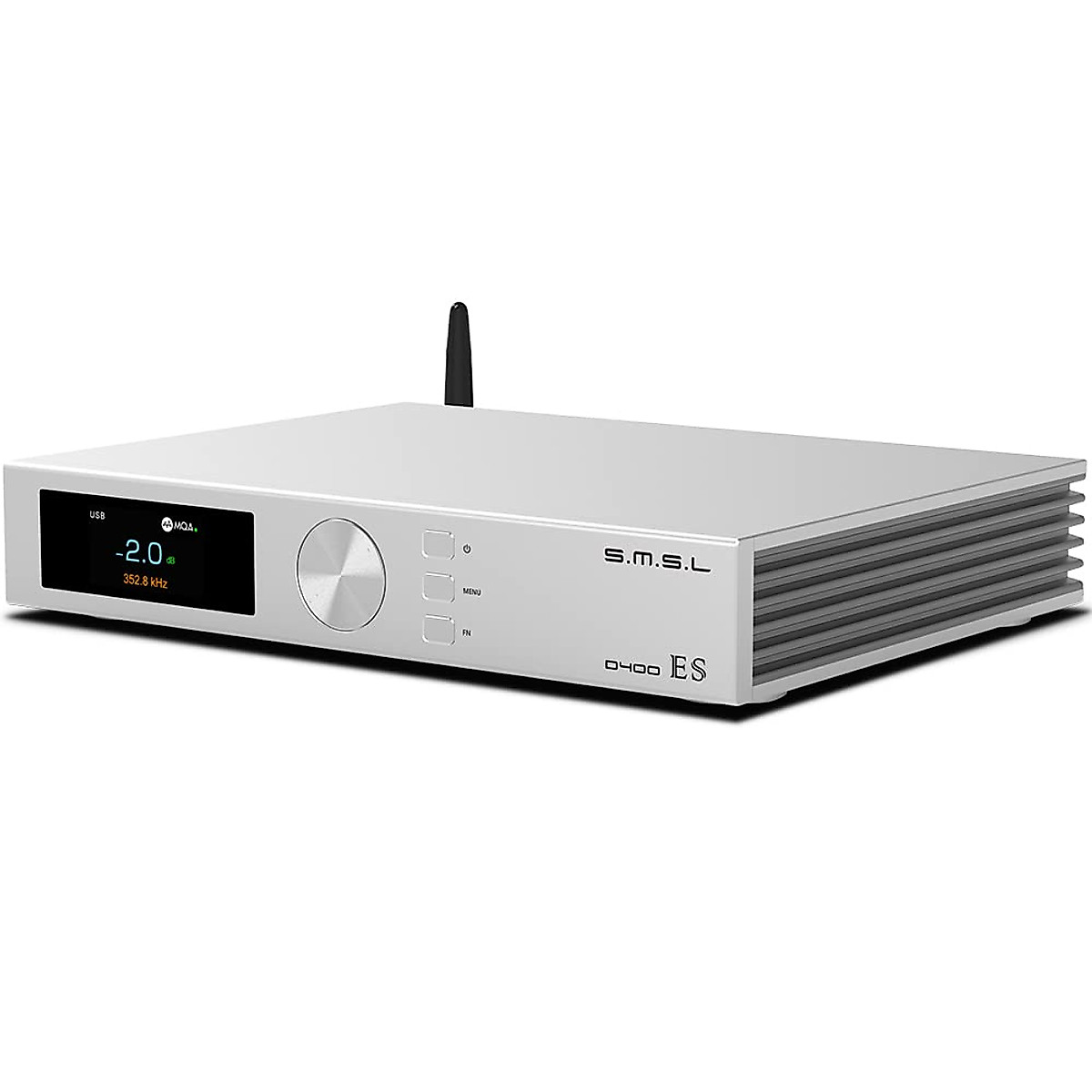 S.M.S.L SMSL D400ES,ES9039MPRO Chip,Bluetooth Hifi Fever MQA Balanced dac Pure Decoder,USB/Optical/Coaxial,OPA1612A (with remote control)