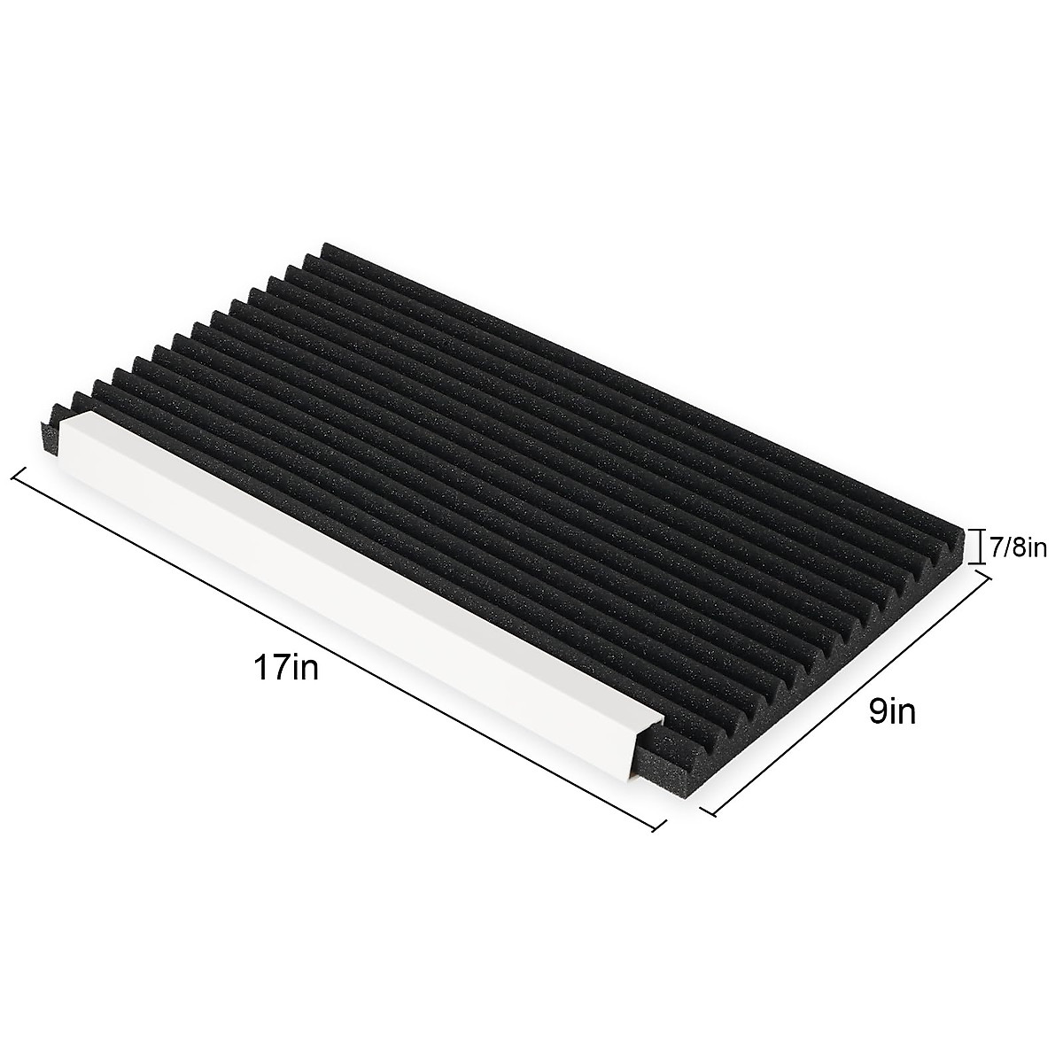 HOXHA Air Conditioner Foam Insulation Window Kit 2 Pack, AC Side Panels Kits, Air Conditioner Accessories Seal, 17 inch×9 inch ×7/8 inch (Black)