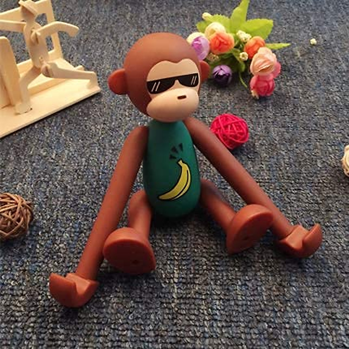 MISIXILE Desktop Cell Phone Stand Holder,Cute Animal Cell Phone Stand,Monkey Shape Cell Phone Holder,Adjustable Phone Supporter for Desk