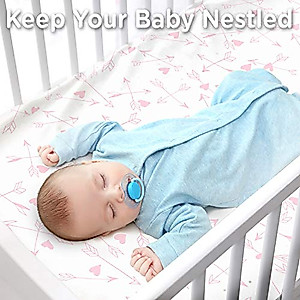 Baby Bassinet Sheet Set for Boy and Girl, 3 Pack, Universal Fitted for Oval, Hourglass & Rectangle Bassinet Mattress, Fitted Sheets Size 32 x 16 x 4 Inches, Pink Stars