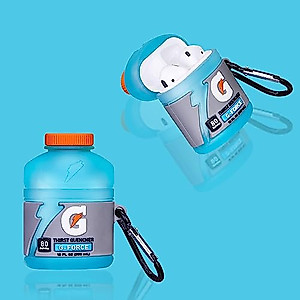 3D Airpod 2/1 Silicone Case, Soft 3D Cartoon Fashion Cute Cool Design Shockproof Protective Air Pods Cover Kids Girls Women Funny Lovely Headphone Unique Keychain Cases Compatible with AirPods 2&1