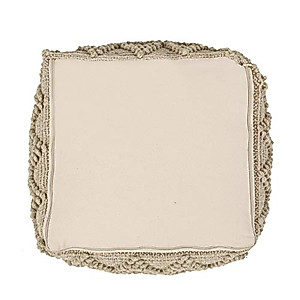 Christopher Knight Home Dellroy Pouf, Ivory + Beige