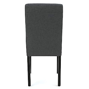 Christopher Knight Home Corbin Fabric Dining Chairs, 2-Pcs Set, Dark Grey