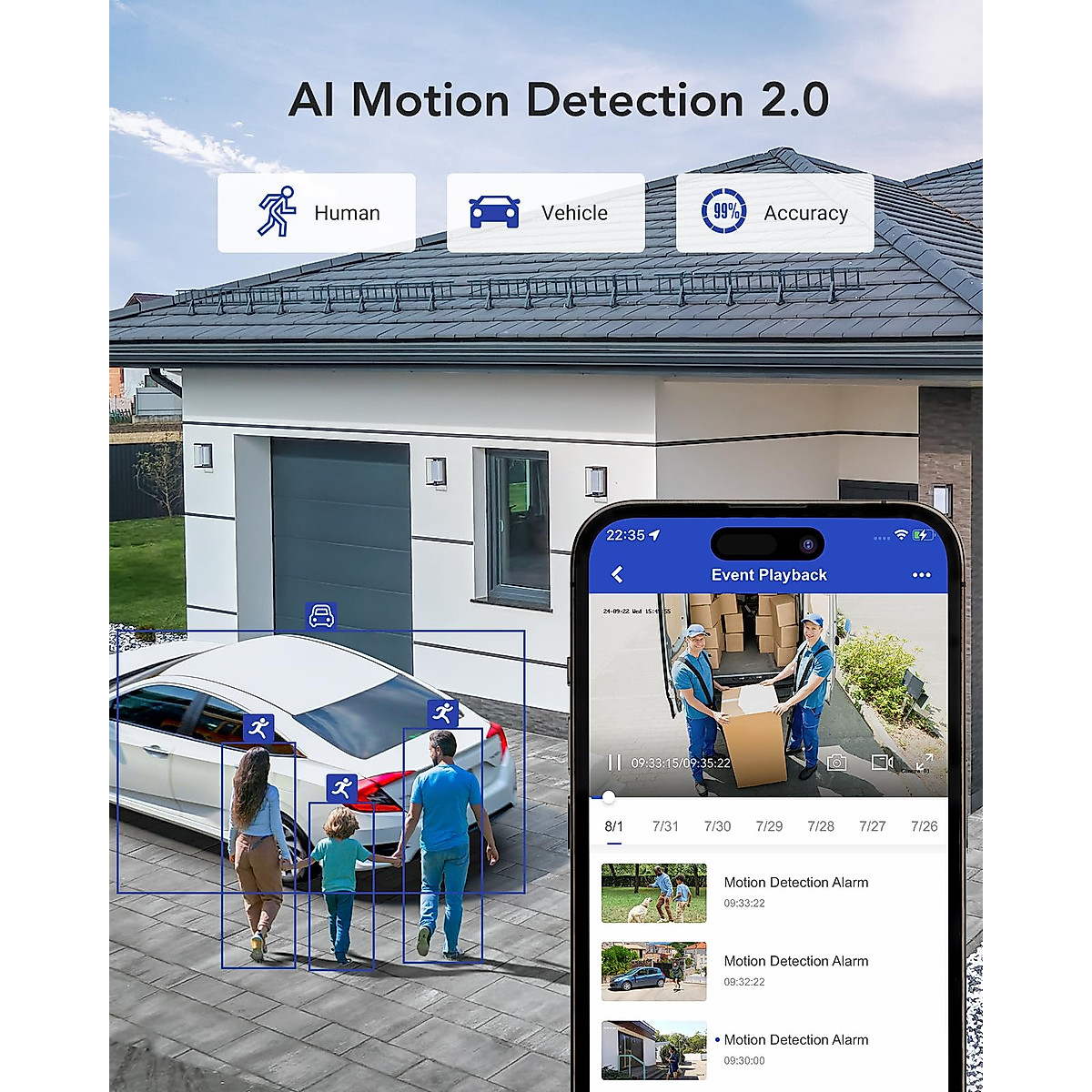 ANNKE 16 Channel Security Camera System HD-TVI 1080P Lite Video DVR and (12) 2.0MP Indoor/Outdoor Weatherproof Cameras, AI Human/Vehicle Detection, Night Vision,Remote Access, 2 TB Hard Drive