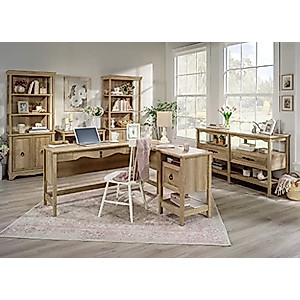 Sauder Adaline Cafe L-Desk, L: 59.65" x W: 59.65" x H: 29.92", Orchard Oak Finish
