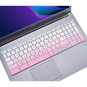 Keyboard Cover for 15.6" Acer Chromebook 315 CB315-3HT/Acer Chromebook 715 CB715/17.3" Acer 317 Chromebook Laptop with Numeric Keypad, Acer Chromebook 15 CB315-3HT-C296/C6XF/C16B Skin-Gradual Pink