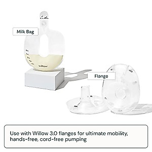 Willow Pump Spill-Proof Breast Milk Bags, 48 Count | Holds 4 oz. Per Bag | Self-Sealing Storage Bags, Recyclable & BPA Free | Breast Feeding Essential for The Willow Pump