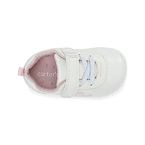 Carter's Every Step Baby Girls Morgan Sneaker, White, 3.5 Infant