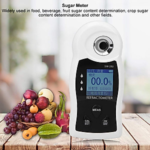 Refractormeter, Electronic Instruments Sugar Tester Easy to Use Sensitive Response with 1 X Sugar Meter for Food for Beverage