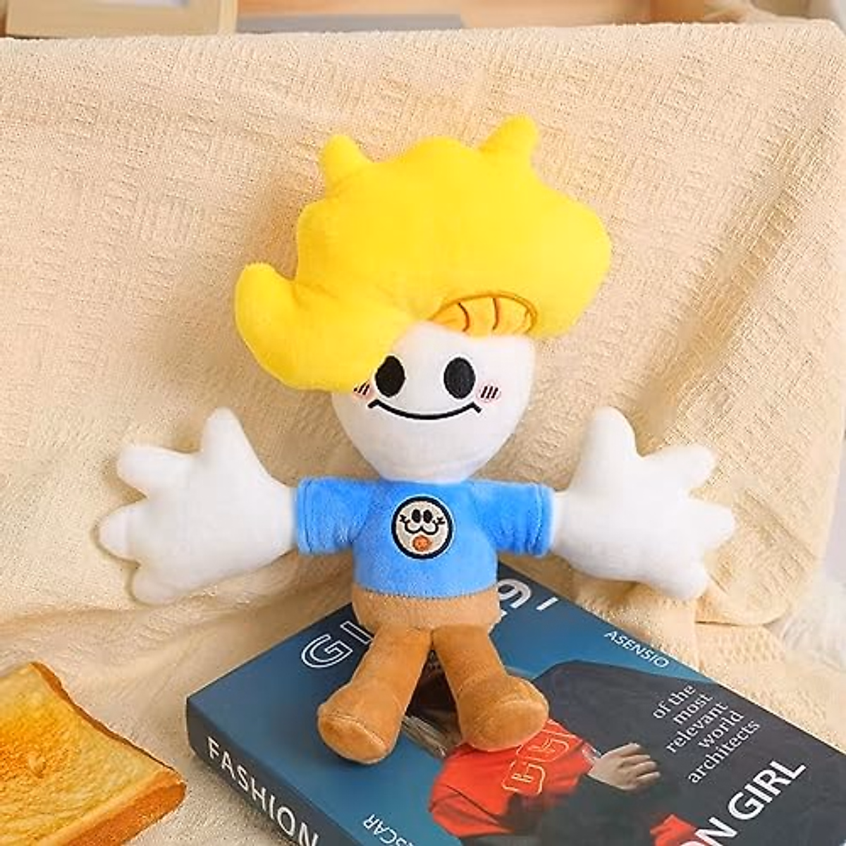 Haminations Bryson and Ham Plush,10in/25cm Cute Cartoon Anime Haminations Bryson and Ham Plushie Figure,Soft Stuffed Bryson and Ham Dolls Throw Pillow for Fans Kids Gift