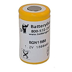 BatteryGuy Sub C Cell Replacement 1.2V 1800mAh Nickel Cadmium Battery Brand Equivalent (Rechargeable)