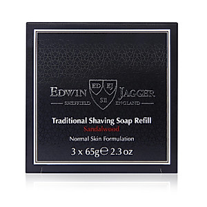 Edwin Jagger Shaving Soap Refill, Sandalwood, 3-Pack