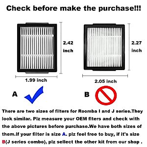 YOKYON 24PK Replacement Parts Kit for iRobot Roomba i7 i7+ i1 i3 i4 i5 i6 i8 J5 J6 J7 J9 Plus E5 E6 Vacuum, Rubber Brushes & High-Efficiency HEPA Filters & Edge-Sweeping Side Brushes