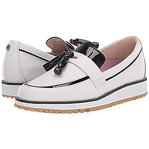 FootJoy Women's FJ Sandy Golf Shoe, White/Black, 9 Wide