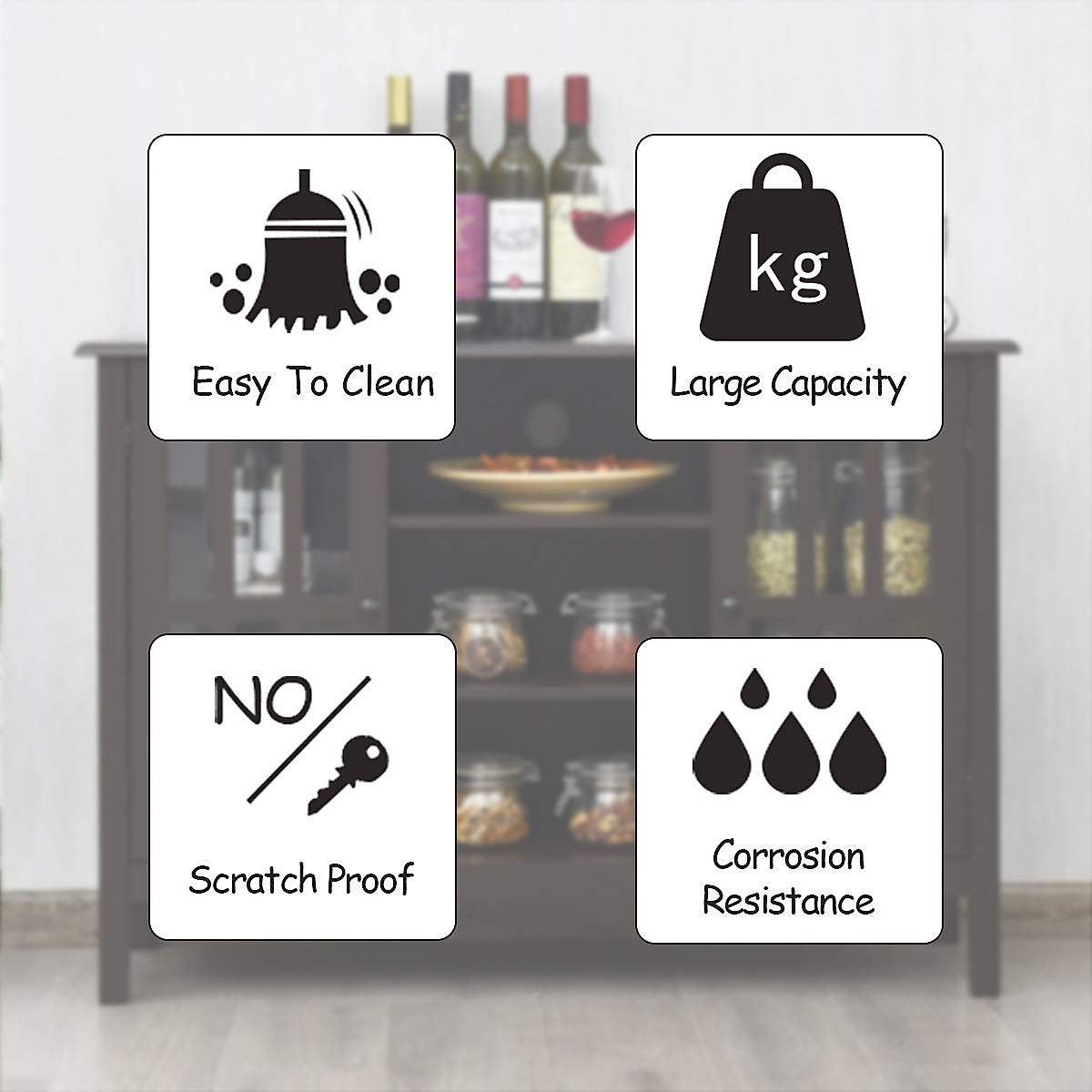 Tangkula TV Stand, Modern Tall Entertainment Center for TVs up to 50", Media Console w/2 Storage Cabinets & 3 Open Shelves, Wire Hole, Wood TV Console Table for Living Room, Brown