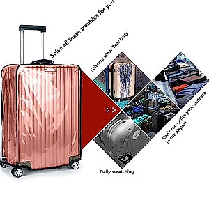 Esholife Luggage Covers for Suitcase Tsa Approved Clear PVC Waterproof Suitcase Covers Luggage Protectors 29-32Inch (27.16''H x 20.27''L x 12.40''W)