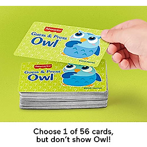 Fisher-Price Electronic Learning Toy, Guess & Press Owl Interactive Plush with Games for Preschool Kids Ages 3 Years+
