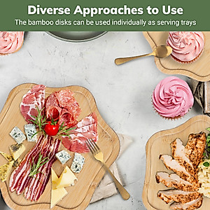 Parmedu 5-Tier Bamboo Cupcake Tower Stand: for 50 Cupcakes, Wooden Cake Stand in Cloud Shape - Tiered Tray Decor, Cupcake Holder with Patent Design for Tea Party, Coffee Break, Festival, Birthday etc