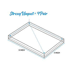 JUOIFIP 5 Pack Acrylic Picture Frame 4×6 Clear Double Sided Magnetic Photo Frame - Frameless Baby Friend Family Picture Desktop Display with Support Stand and Gift Boxes