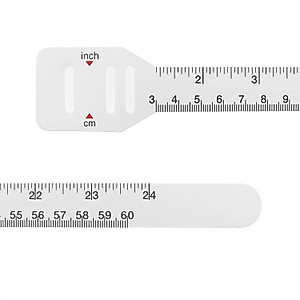 AYLIFU Plastic Baby Head Circumference Tape, White Baby Head Circumference Measuring Ruler, arm Circumference PP Baby, Child Head Circumference Ruler 60cm 24 inches Long (2 PCS)