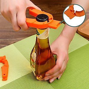 3 Pcs 3in1 Bottle Can Opener, Plastic Water Bottle Opener for Weak Hands,Twist-Off for Bottle Gripper, Children Seniors,Elderly,Arthritis Sufferers Lid Seal Remover