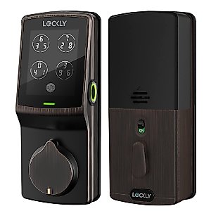 Lockly Secure Plus Deadbolt | Bluetooth Digital Door Lock, Fingerprint Scanner, Touchscreen Keypad, App Control, Auto Lock, Keyless Entry Door Lock (PGD728FMB, Venetian Bronze)