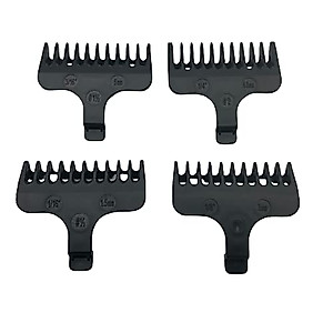 Wall Replacement T Blade Beard Stubble Guard Guide Comb Set 1/16 1/8 3/16 1/4 02144 for Wahl All in One Lithium Ion Trimmer (See Details for Compatible Models)