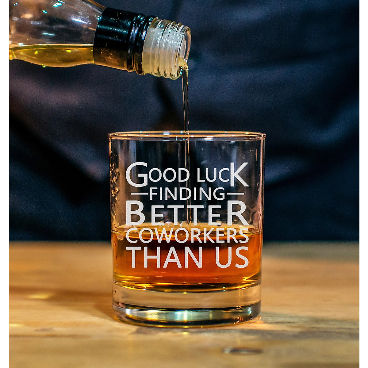 CARVELITA Good Luck Finding Better Coworkers Than Us,11oz Engraved Old Fashioned Rocks Glass - New Job Gifts, Congrats On New Job, Farewell Gifts, Boss Gifts, Leaving Gifts