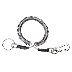 Mini Skater Fishing Coil Lanyard Fishing Tool Retractable Plastic Safe Rope Wire for Securing Fishing Pliers, Kayak, Surfing, Boating and Wading,1Pcs (Spiral Length:6 inch)