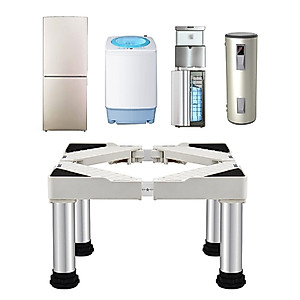 Mini fridge stand,stand for small fridge legs Height 9.8in dryer stand pedestal Long Adjustable 19.6in~29.5in Width Adjustable16.5in--25.5in for Fish Tank Stand (Not suitable for washing machines)
