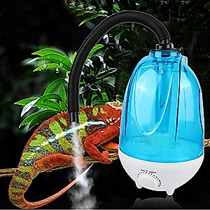 Reptile Humidifier, 4L Mute Mist Making Machine Reptile Air Aroma Ultrasonic Diffuser Water Mist Dispenser for Reptiles Amphibians (US Plug)