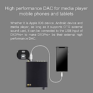 Topping DX3pro+ LDAC Headphone Amplifier - ES9038Q2M XU208 NFCA Bluetooth5.0 Audio Decoder USB/Opt/Coax DAC AMP Pre Amplifier with Remote Control (Sliver)