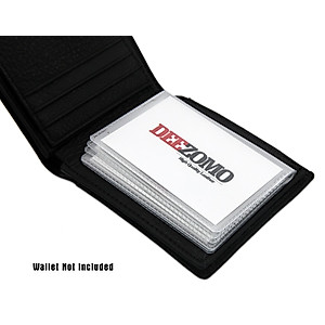 DEEZOMO SET OF 2 Wallet Inserts Replacement 6 Page Card Holder for Bifold or Trifolds Wallet