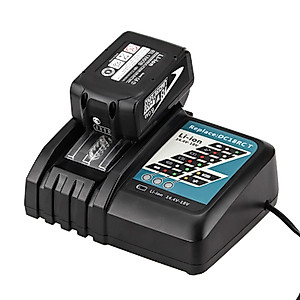 Replacement for Fast Charger DC18RC DC18RA Compatible with Makita 18V Battery BL1815 BL1830 BL1850 BL1860 BL1430 BL1450 Compatible with Makita 14.4/18V Lithium Battery