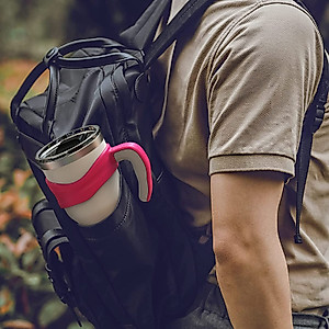 Tumbler Handle Fits for 30 OZ YETI Rambler,Rtic Mug-Previously Design,Sic,OZARK TRAIL & More Tumbler Travel Mug | BPA FREE（Handle Only） (Red)