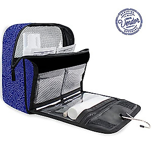 BBGreek Zeta Phi Beta Paraphernalia - Toiletry Travel Bag Organizer with Hanging Hook - Cosmetic Make-Up Case for Women - Zeta - Official Vendor