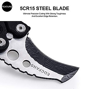 edcfans EDC Folding Pocket Knife: G10 Handle for Men Outdoor Survival, Hunting, Camping