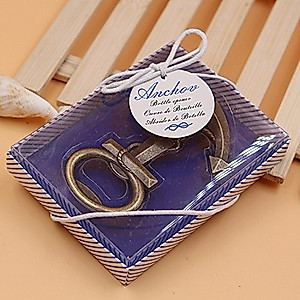 Youkwer 24 PCS Skeleton Nautical Anchor Bottle Opener with Exquisite Packaging for Wedding Party Favors Gift & Decorations (Antique Bronze)