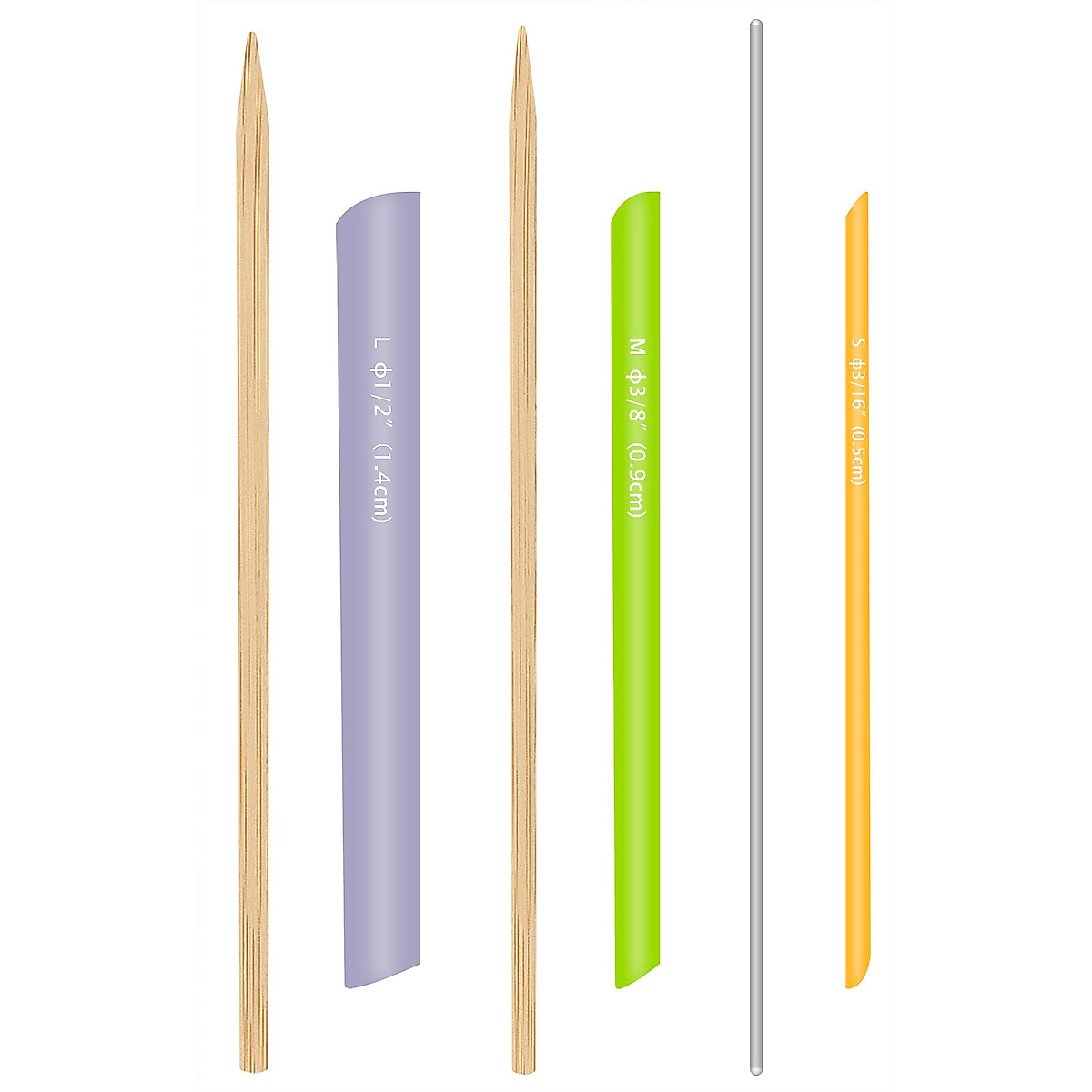 YEQIN Quick Turn Fabric Set, 3 Count, Assorted Sizes Tube Turners for Sewing DIY Tool