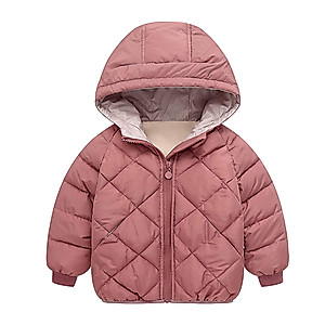 Curipeer Kids Winter Jacket Front Zip Warm Snow Wear Toddler Outer Clothing 2T