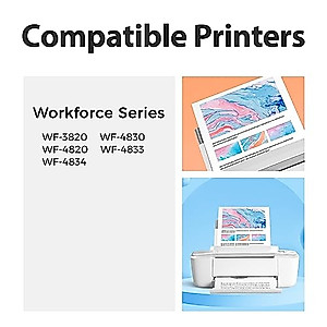 822 XL 822XL Ink 822 Remanufactured Ink Cartridges Replacement for Epson 822XL Ink Cartridges Combo Pack to use with Epson Workforce Pro WF-3820 WF-4820 WF-4830 WF-4833 4-Pack 822XL 822