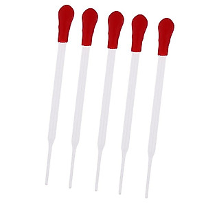 SDENSHI 5Pcs Glass Droppers Pipettes Dropping Pipettes Liquid Pipettors with Cap