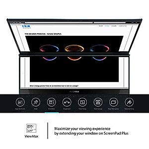 ASUS ZenBook Pro Duo UX581 Laptop, 15.6” 4K UHD NanoEdge Touch Display, Intel Core i7-10750H, 16GB RAM, 1TB PCIe SSD, GeForce RTX 2060, ScreenPad™ Plus, Windows 10 Pro, Celestial Blue, UX581LV-XS74T