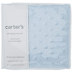 Carter's Changing Pad Cover Plush Velboa Bubble Dot - Sage
