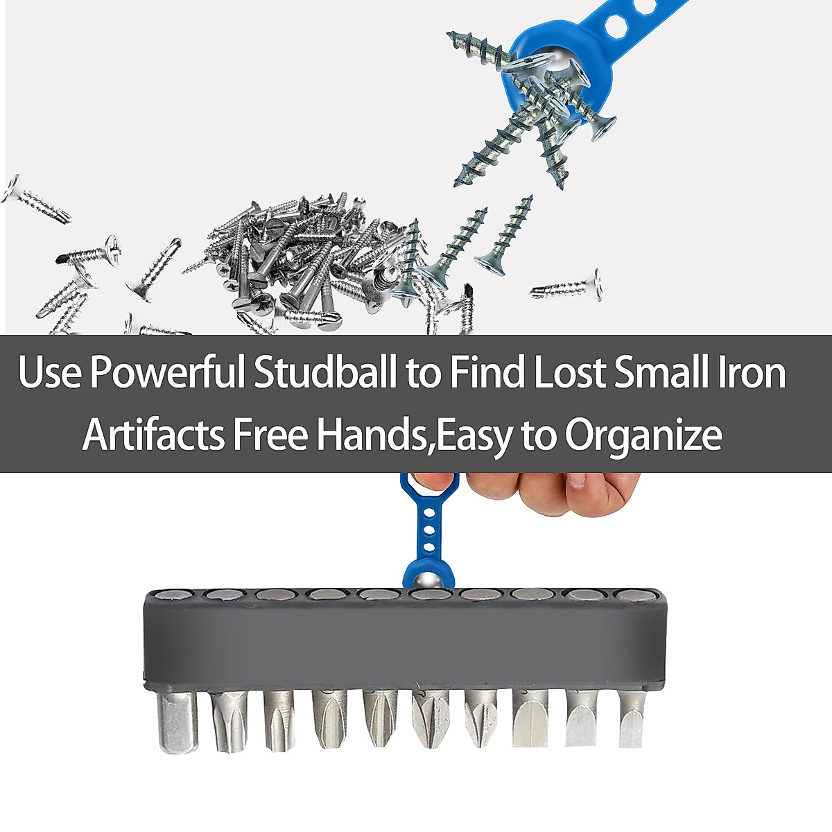 BesWin Stud Finder Wall Scanner - Studball with 27 Pounds of Pull Magnetic Power - Detect Metal through 5/8" Drywall, Wood or 3/4" Plywood Paneling, Ceramic Tiling - No Battery Required, Black