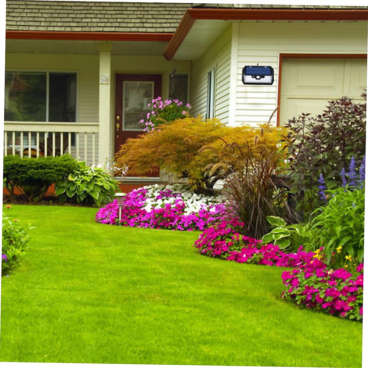 OSALADI Led Solar Wall Light Motion Sensor 55 LEDs Garden Pathway USB Rechargeable