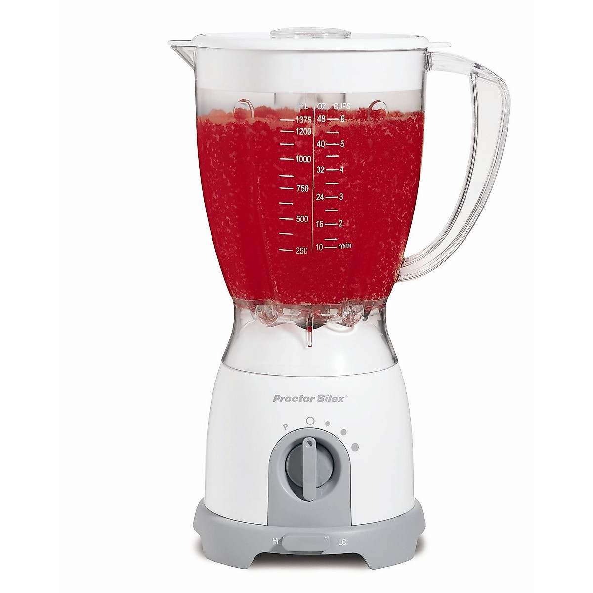 Proctor-Silex 8-Speed Blender, 48 Ounce Capacity, Stainless Steel, White